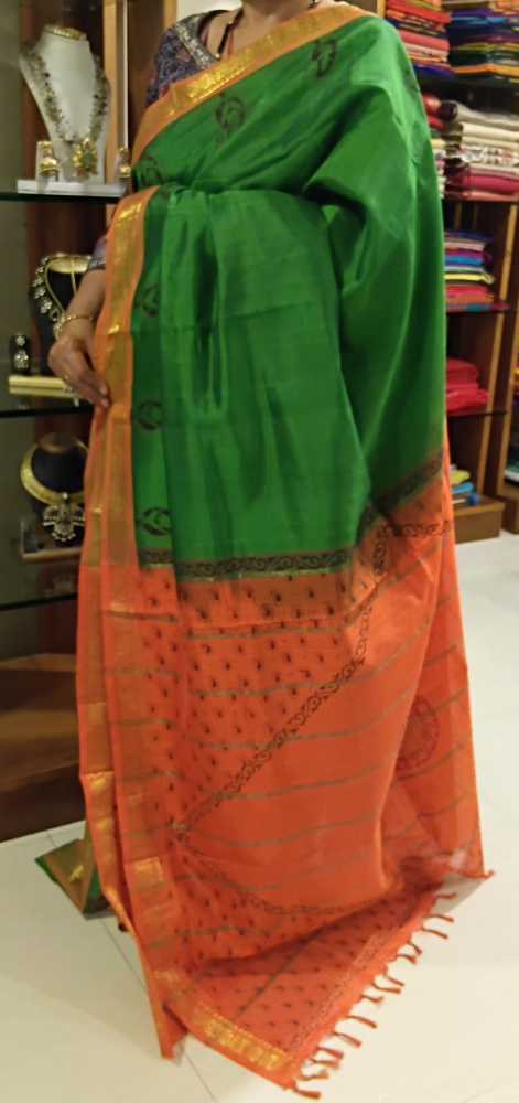 Printed silk cotton - Srishti printed silk cotton - VIBA SAREES- Buy ...