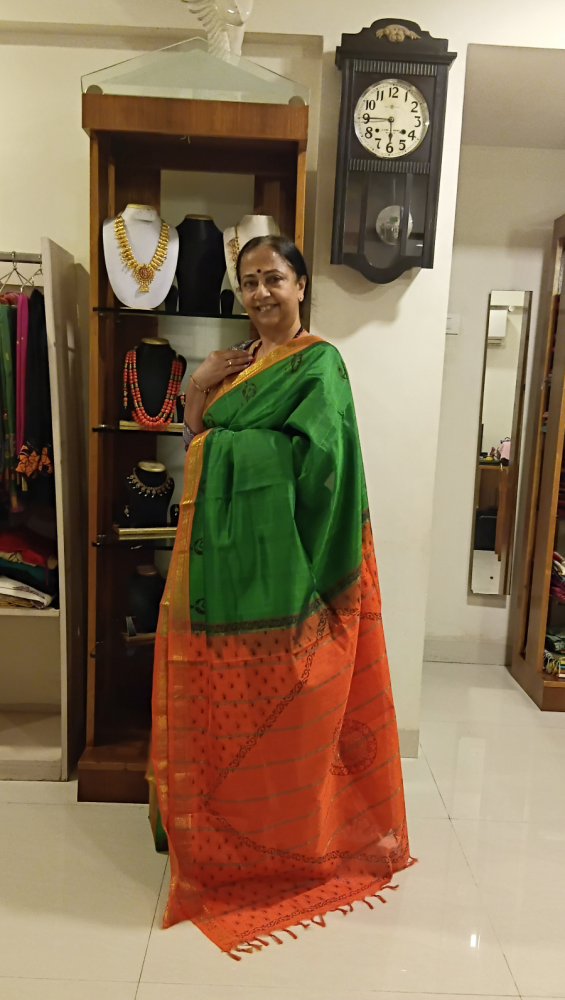 Printed silk cotton - Srishti printed silk cotton - VIBA SAREES- Buy ...